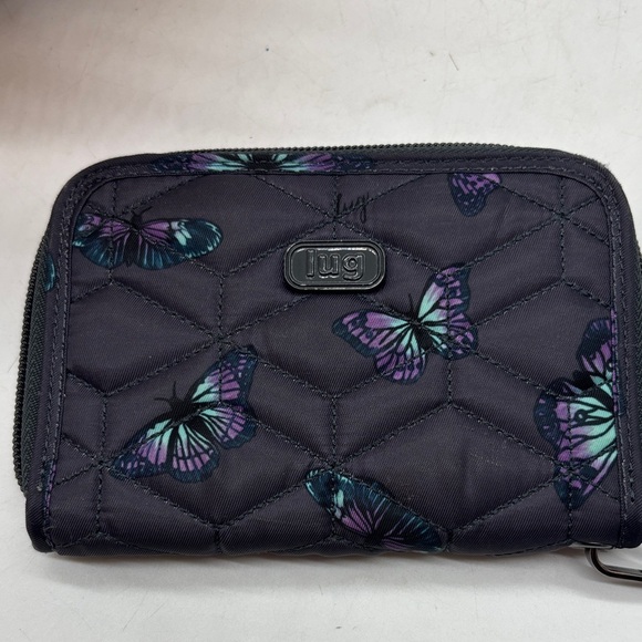 lug | Bags | Lug Rodeo Quilted Wallet With Purple Butterfly Design ...